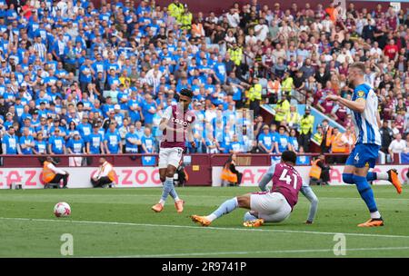 Ollie Watkins Of Aston Villa scores a GOAL 0-2 and celebrates during ...
