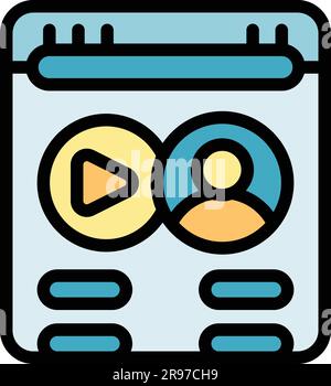 Questionnaire paper solid flat color icons in square frames on white ...