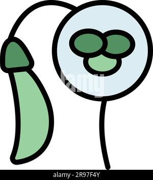 Chickpea color line icon. Isolated vector element. Outline pictogram ...