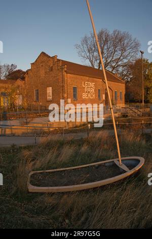 Leone Park along the coast of Lake Michigan in the neighborhood of ...