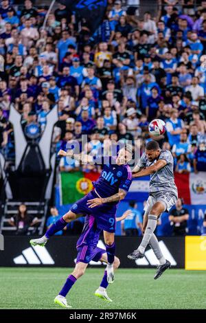 CF Montréal defender George Campbell (24) and D.C. United forward ...