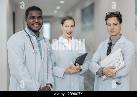 Group of experienced doctors from different of filed working together ...