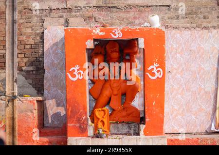 Architecture view of kedar temple with hindu god statues made with ...