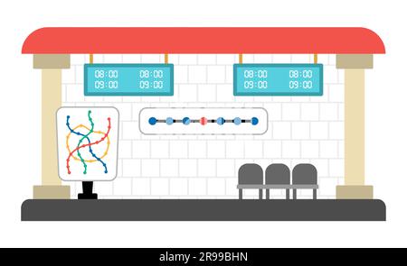 Subway metro bench icon cartoon vector. Electric wagon. People city ...