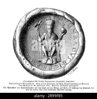Royal coin of Conrad II Holy Roman Emperor and Pilgrim Erzbischof of ...