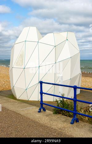 Memorial for the Beachy Head Lady, Eastbourne Beach, East Sussex ...