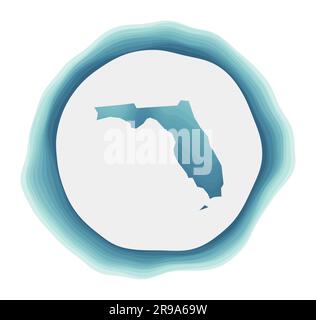 Florida badge. Bright gradient logo of US state in low poly style Stock ...