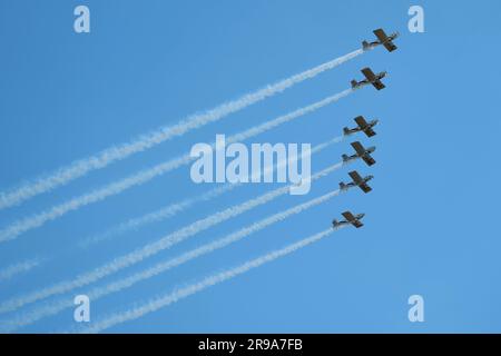 Team Raven perform during the annual Duxford Summer Air Show at IWM ...