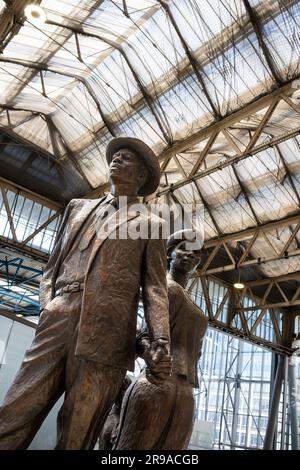 The National Windrush Monument by sculptor Basil Watson at London ...
