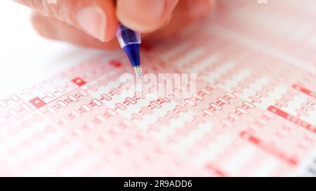 Making prediction by choosing numbers on a Lotto ticket Stock Photo - Alamy