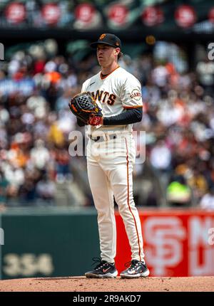 San Francisco Giants pitcher Anthony DeSclafani against the Colorado ...