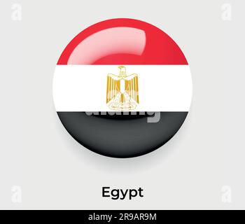 Egypt Flag Round Shape Stock Vector Image & Art - Alamy