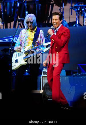 Elton John, Davey Johnstone performing at Tussling Castle Bavaria ...