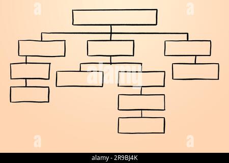Mind map. Diagram with empty blocks on white background Stock Photo - Alamy