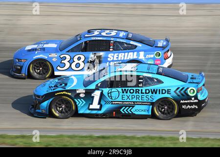 NASHVILLE, TN - JUNE 25: Ross Chastain (#1 TrackHouse Racing Worldwide ...