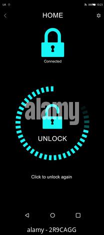 Blocking function. Mobile phone with closed and open padlocks ...