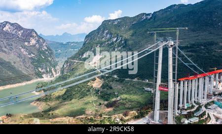 Qinglong. 25th June, 2023. This aerial photo taken on June 25, 2023 ...