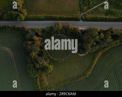 The Rollright Stones aerial photo Stock Photo - Alamy
