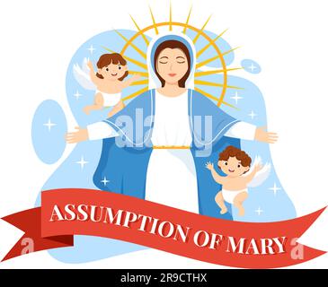 Assumption of Mary and angels Stock Vector Image & Art - Alamy