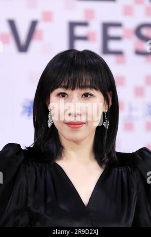 Chinese actress Ren Suxi attends the Magnolia Award ceremony at the 28th Shanghai Television ...