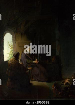 Anna and the Blind Tobit 1630 by Rembrandt Stock Photo - Alamy