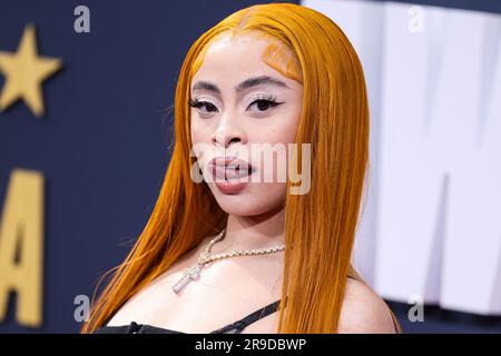 Ice Spice arrives at the BET Awards on Sunday, June 25, 2023, at the ...