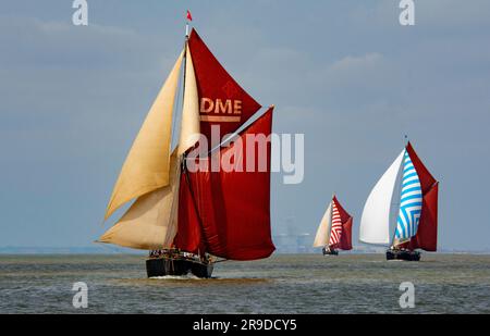 Thames Barges Racing Stock Photo - Alamy