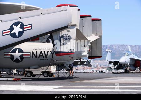 Split, Croatia. June 26, 2023. The pride of the American Navy, the most ...