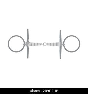 Vector flat horse equestrian bit silhouette isolated on white ...