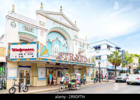 Duval Street, Typical Famous Architecture Key West, Florida, USA Stock ...