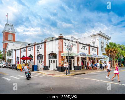 Duval Street, Typical Famous Architecture Key West, Florida, USA Stock ...