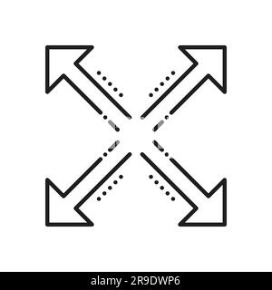 Compact size, change scale, resize picture, full screen icon. Vector reduce zoom change sign ...