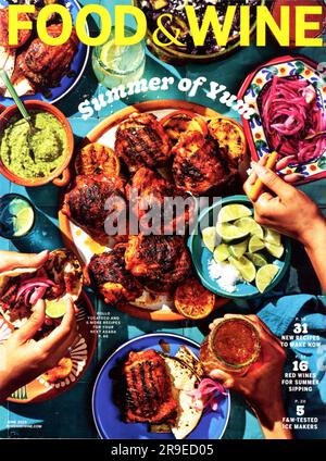 Food&Wine June 2023 summer magazine issue advert, USA Stock Photo - Alamy