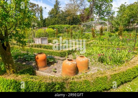 Vegetable garden, Heale House and gardens, Middle Woodford, Salisbury ...