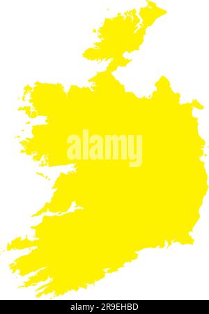 YELLOW CMYK color map of IRELAND Stock Vector Image & Art - Alamy