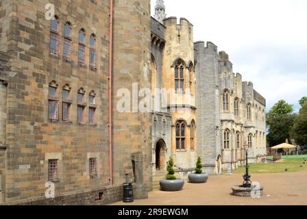 Wales, Cardiff, Cardiff Castle, Stained Glass Window depicting Henry ...