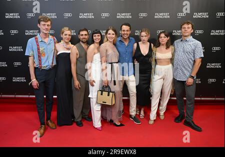 26 June 2023, Bavaria, Munich: Actresses Stella Goritzki (l-r), Beatrix ...