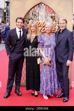 London, UK. Mads Mikkelsen (right) and Hanne Jacobsen and guests at ...