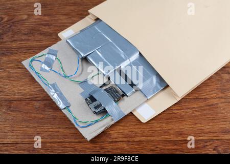 Hand made Improvised Explosive Device with plastic explosive C-4 and ...