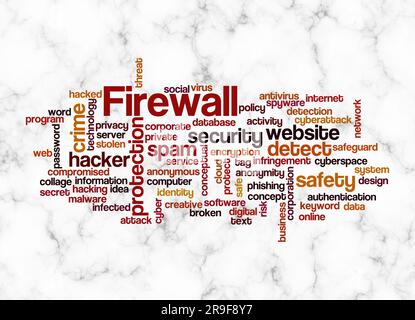 Word Cloud with FIREWALL concept create with text only Stock Photo - Alamy