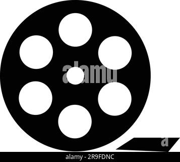 Film reel and twisted old cinema tape set. Film reel movie icon ...