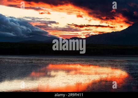 Sunset, McNeil Cove, Alaska Stock Photo - Alamy