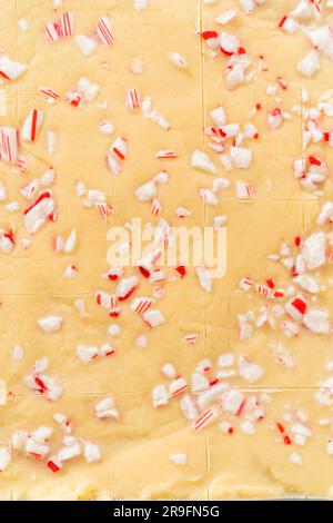 Homemade candy cane fudge Stock Photo - Alamy