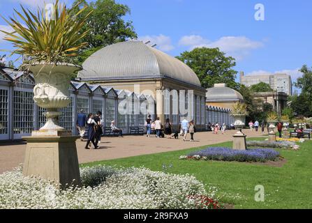 The Sheffield Botanical Gardens, off Ecclesall Road in Sheffield, with ...
