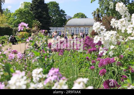 The Sheffield Botanical Gardens, off Ecclesall Road in Sheffield, with ...