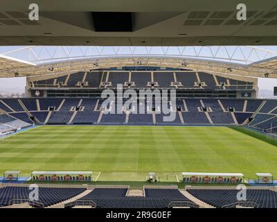 Porto Portugal - 06 05 2023: Panoramic inside view of the Dragon ...