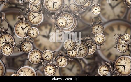 Large set of vintage clock faces. Texture of time, Elegant collection ...