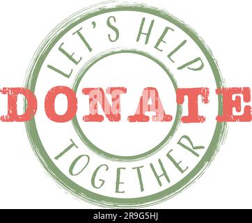 fundraising stamp and seal badge label sticker sign for charity ...