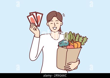 Grocery shop coupons, gift voucher for supermarket or store. Discount ...