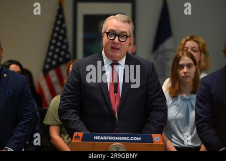 Chief Medical Examiner Dr. Jason Graham speaks during Public Safety ...